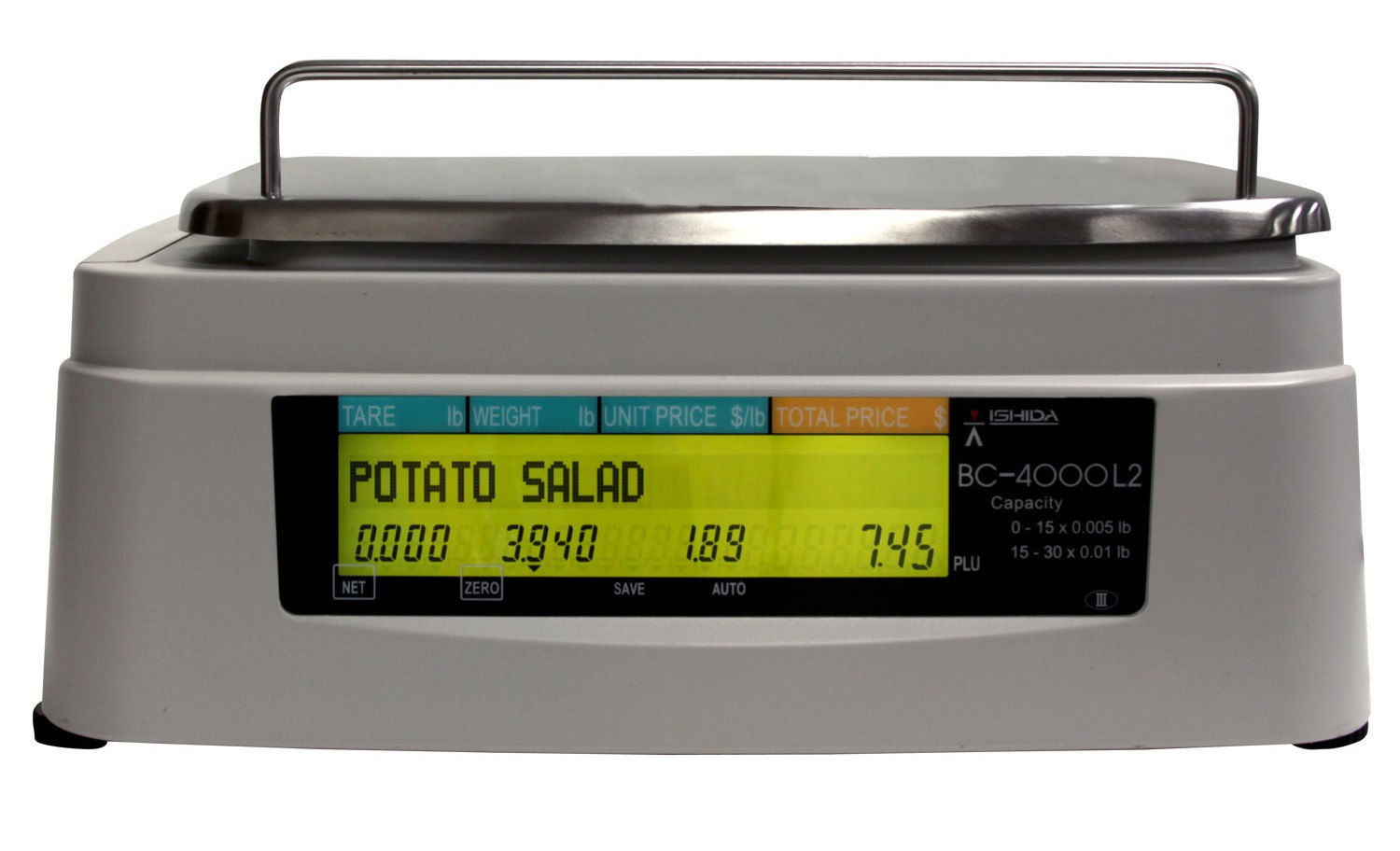 BC-4000L2 LCD Alphanumeric, NON-Pole, bench version, 0-15lbs x 0.005 ...